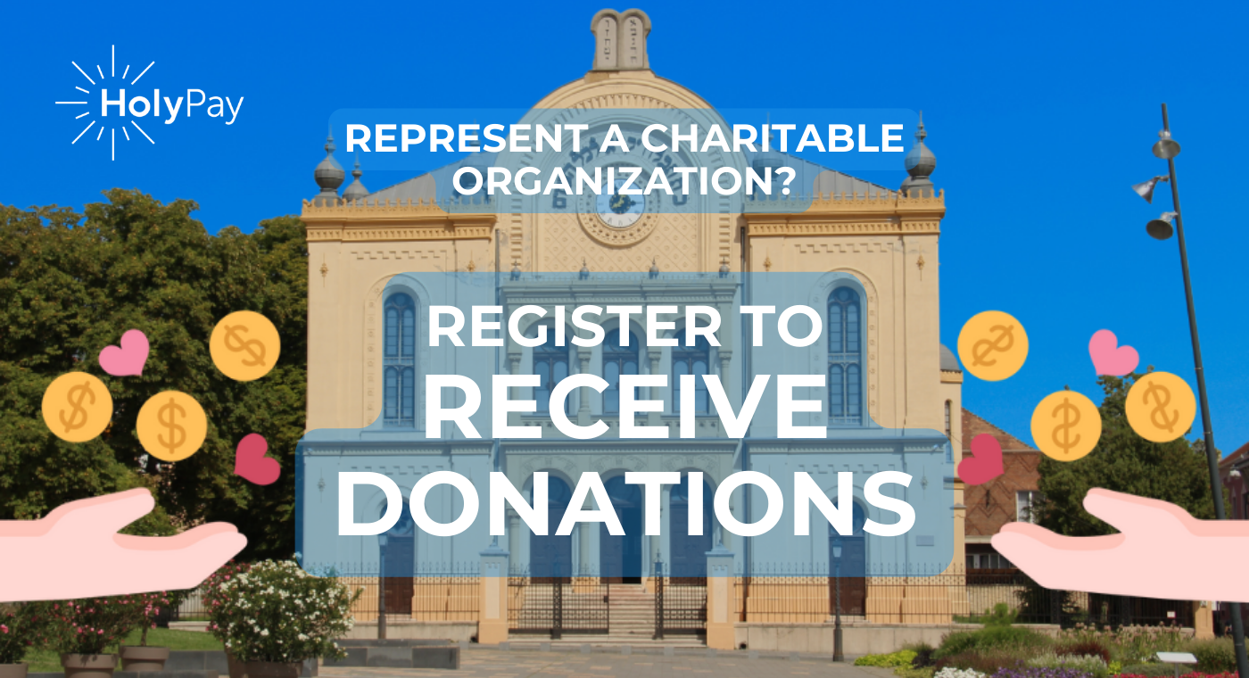 HolyPay Donation Program - Register to Receive Donations
